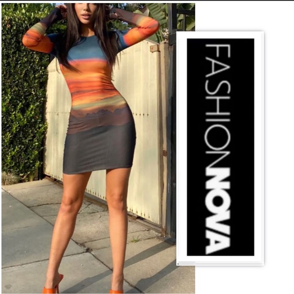 Fashion Nova | Dresses | Fashion Nova Desert Sunset Mini Dress | Poshmark